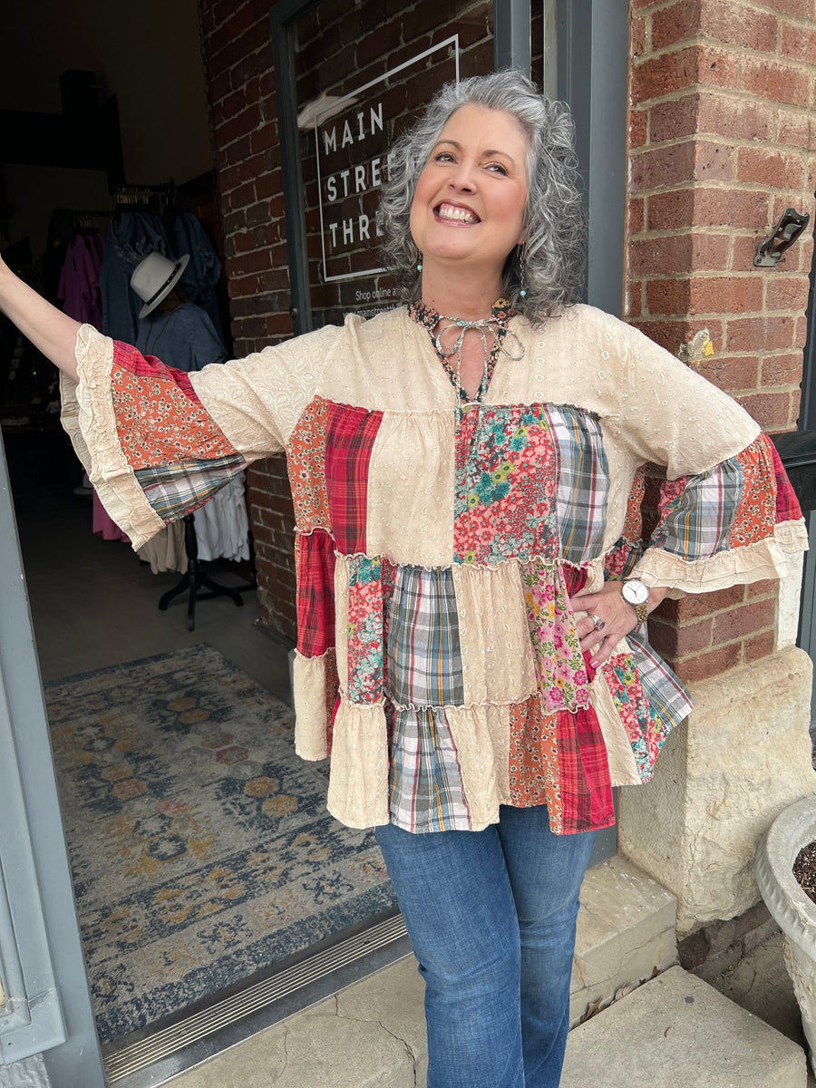 “Rolling in the deep” tiered top – Main Street Threads